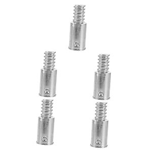 OHPHCALL 5pcs Aluminum Alloy Silver Broom Handle Threaded Broom Handle Attachments Broom Handle Tip Replacement Broom Handle End