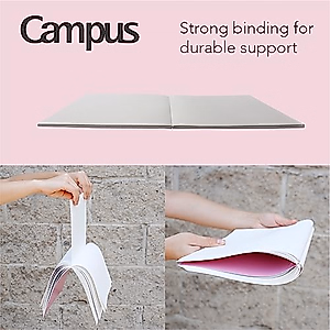 KOKUYO Campus Notebook, 9-3/4“ x 7-1/2”, College Ruled, 80 Sheets (160 pages), Bleed Resistant, Pack of 3 Colors - Pink, Blue, Lavender, Made in Japan (WSG-NO-308CG1×3)