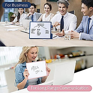 CRCHOM Small White Board Dry Erase Board A4 Magnetic Desktop Whiteboard 8" x 12" Portable Whiteboard Easel with Stand PU Cover Case for Kids, Adult, Office, Home, School