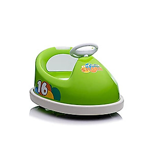 Best Ride On Cars 6 Volt Bumperz Kids Electric Battery Powered Ride On Bumper Car Vehicle with Power Indicator, Anti Collision Bar, and Music, Green