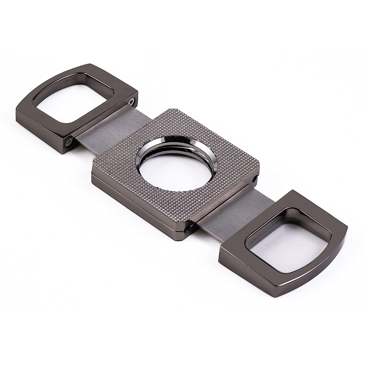 Prestige Import Group - Textured High End Guillotine Cutter - Cuts up to 62 Ring Gauge - Color: Gun Metal
