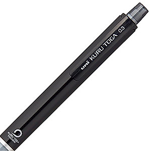 uni Kurutoga Mechanical Pencil Standard, 0.3mm, Black (M34501P.24)