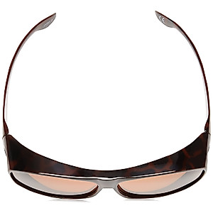 Foster Grant Solar Shield-Arrowhead Polarized Rectangular Fits Over Sunglasses, Tortoise, Medium