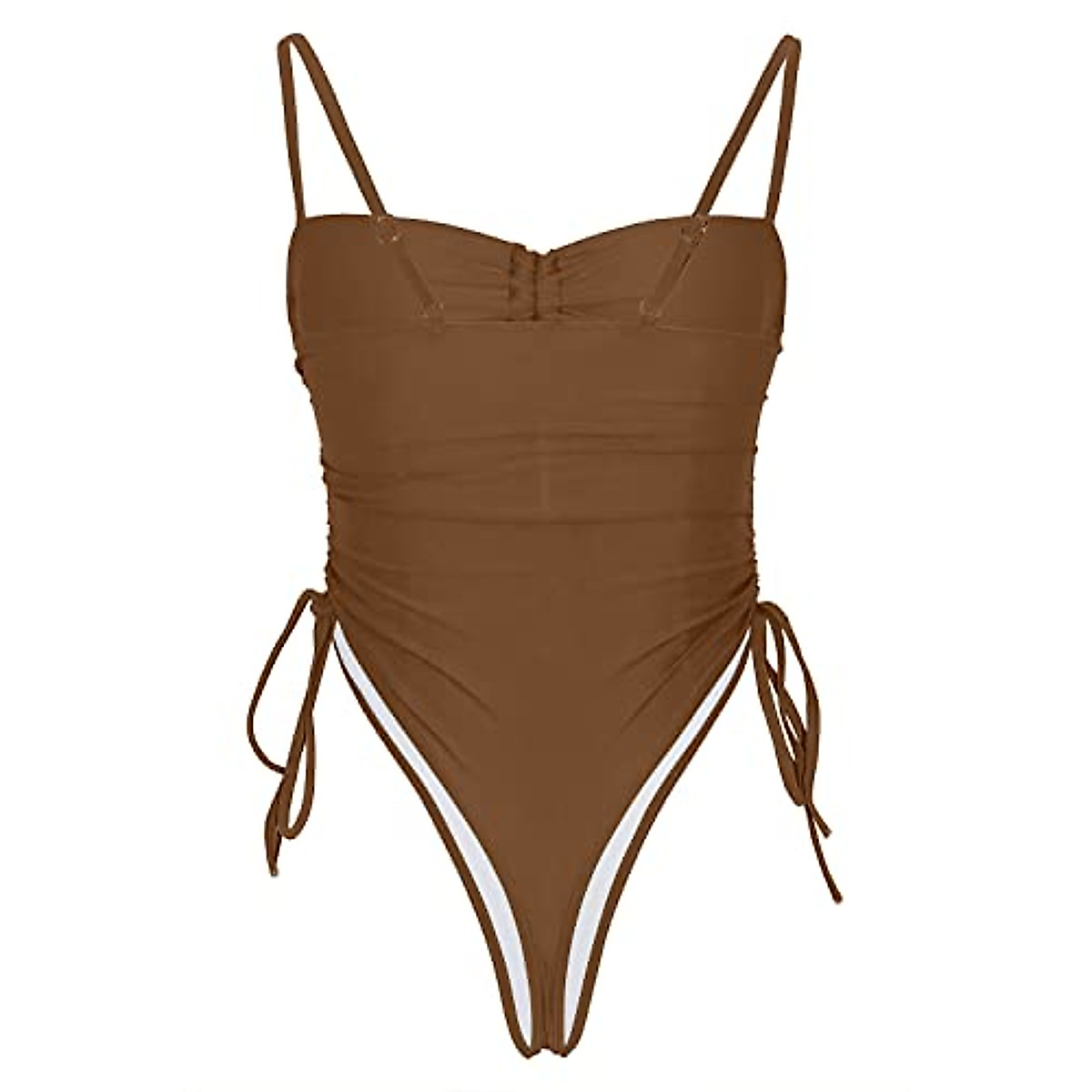 ioiom Sexy Swimsuit for Women Tummy Control Swimsuits for Women Brown S