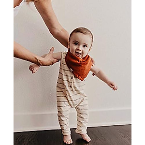 Kishu Baby Indi - Premium GOTS Certified Organic Bandana Scarf Bib (Rust)