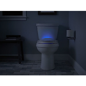 KOHLER K-2599-0 Transitions Nightlight Quiet-Close with Grip-Tight Toilet Seat, White