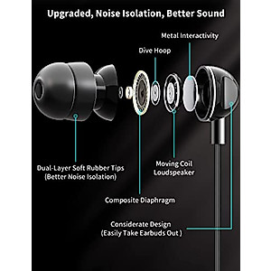 TITACUTE USB C Headphone for Samsung A53 S54 S22 S23 S21 S20 FE Wired Earbuds Magnetic in-Ear Type C Earphone with Microphone Stereo Noise Canceling for Galaxy Z Flip 5 Fold 4 Pixel 7 6 6a 7a OnePlus
