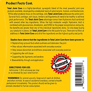 Ramard Total Joint Care Supplements - Equine Joint Supplement w/Glucosamine, Chondroitin, Chondroitin Sulfate, Vitamin C, & Hyaluronic Acid, Total Tendon Care Horse Joint Support Supplement 6.75 lbs