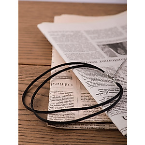 Sacina Goth Hippie Black Faux Leather Choker, Dainty Choker Necklace, Halloween Christmas New Year Jewelry Gift For Women