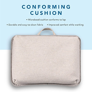 LapGear Heritage Lap Desk with Device Ledge - White Wash - Fits up to 17.3 Inch Laptops - Style No. 45611