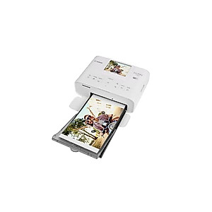 Canon SELPHY CP1300 Wireless Compact Photo Printer + RP-108 High-Capacity Color Ink/Paper Set Bundle, White