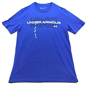 Under Armour Men's Wordscript SS Loose Blue Short-Sleeve T-Shirt (L)
