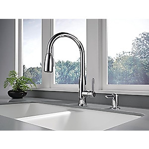 Peerless P188103LF-SD Apex Single Handle Kitchen Pull-Down with Soap Dispenser, Chrome