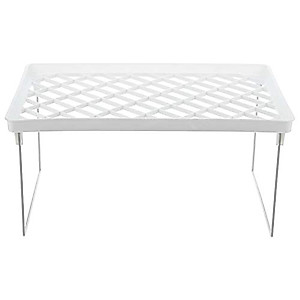 DOITOOL Foldable Cabinet Storage Rack Cosmetic Makeup Shelf Bathroom Countertop Organizer Kitchen Counter Storage Shelves Office Desktop Stationery Rack