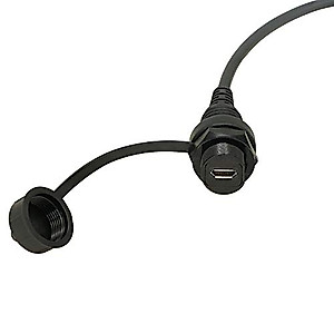 CERRXIAN 30cm Micro USB Mount Extension Dash Flush Cable for Car, Boat, Motorcycle, Truck Dashboard (Micro USB)