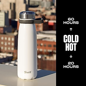 S'well Stainless Steel Traveler With Handle, 40oz, Angel Food, Triple Layered Vacuum Insulated Containers Keeps Drinks Cold for 60 Hours and Hot for 20, BPA Free, Easy Carrying On the Go