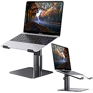 Shmyby Laptop Stand, Ergonomic Aluminum Laptop Stand for Desk, Adjustable Laptop Riser Compatible with MacBook, Air, Pro, Dell XPS, HP, Xiaomi, Samsung, and Other 10-17 inches laptops