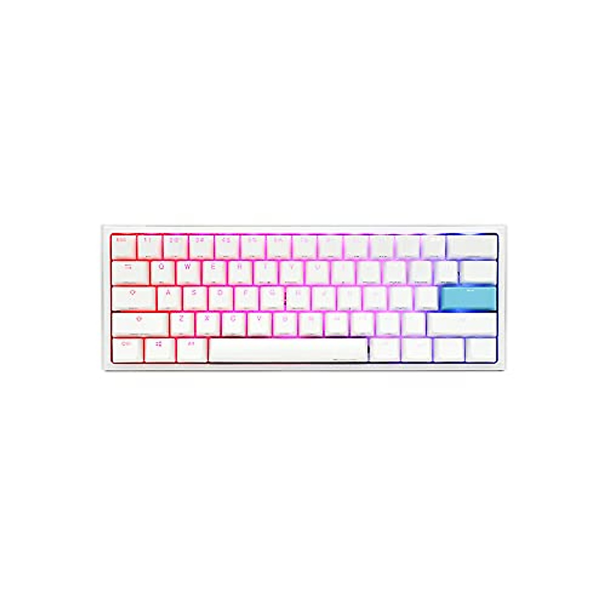 Ducky One 2 Mini Pure White - RGB LED 60% Double Shot PBT Mechanical Keyboard (Cherry MX Brown)