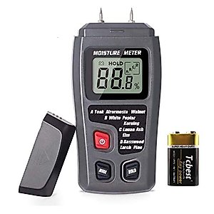 Wood Moisture Meter, Moisture Reader for Firewood, Small Handheld Wood Moisture Detector, Humidity Detector for Cordwood, Furniture, Floor, Wood Humidity Measuring Device