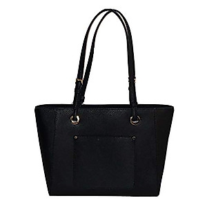 Michael Kors Walsh Medium Multifunction (MF) Saffiano Leather Tote - Black