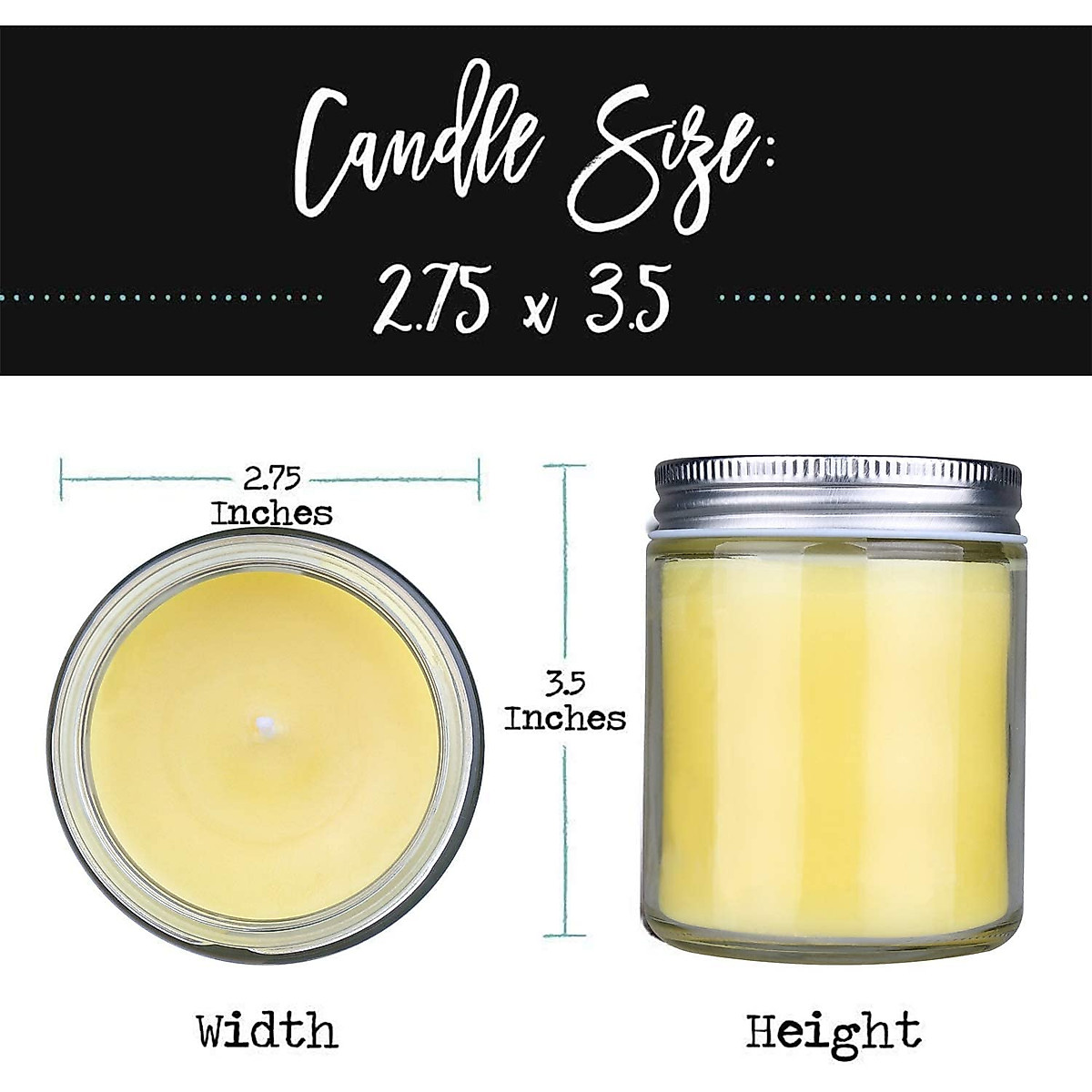 Citronella Candles Outdoor Large, 2 Pack Lemon Scented Candle, 16 OZ Natural Soy Wax Candles Set for Indoor Garden Patio Yard Home Balcony Bedroom Park Terrace Camping - 100 Hours Burning Time