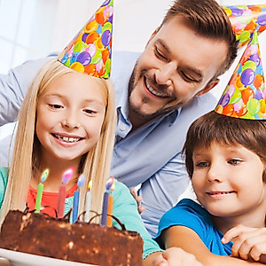 Angel Flames Birthday Candles with Cold Color Flames Happy Birthday Candles for Boys (Blue and Green Flames, 12 per Box, Holders Included)