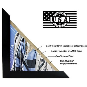 Jaws Movie, Great White Shark 24x36 Framed Poster (C2-1055)