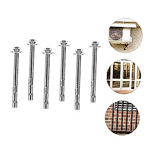 VILLCASE 6 Pcs Bolt Concrete Anchors Brick Anchors Stainless Steel Screws Ground Screw Sleeve Expansion Screw Hex Nut Sleeve Anchor Expansion Sleeve Fixing Anchors Carriage Hex Nuts Bracket