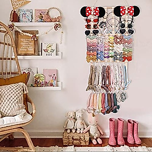 POVETIRE Headband Holder Hair Bows Organizer Baby Headbands Hair Accessories Organizer Storage Wall Hanging Decor