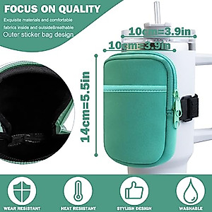 Vidotim Water Bottle Pouch for Stanley Accessories, Running Water Bottle Handheld Caddy Compatible with kinds of Tumbler, Gym Water Bottle (2, Pink+Green, Regualr)