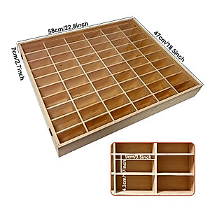 Wooden Wall Mount Display Case for Hot Wheels, with Dust Resistant Door, Matchbox 1/64 Scale Diecast Model Cars Display Storage Organizer Case, Stores up to 60 Cars