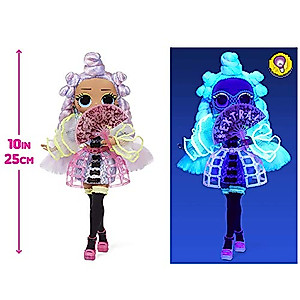 L.O.L. Surprise! OMG Dance Miss Royale Fashion Doll with 15 Surprises Including Magic Black Light, Shoes, Hair Brush, Doll Stand and TV Package - Great Gift for Girls Ages 4+