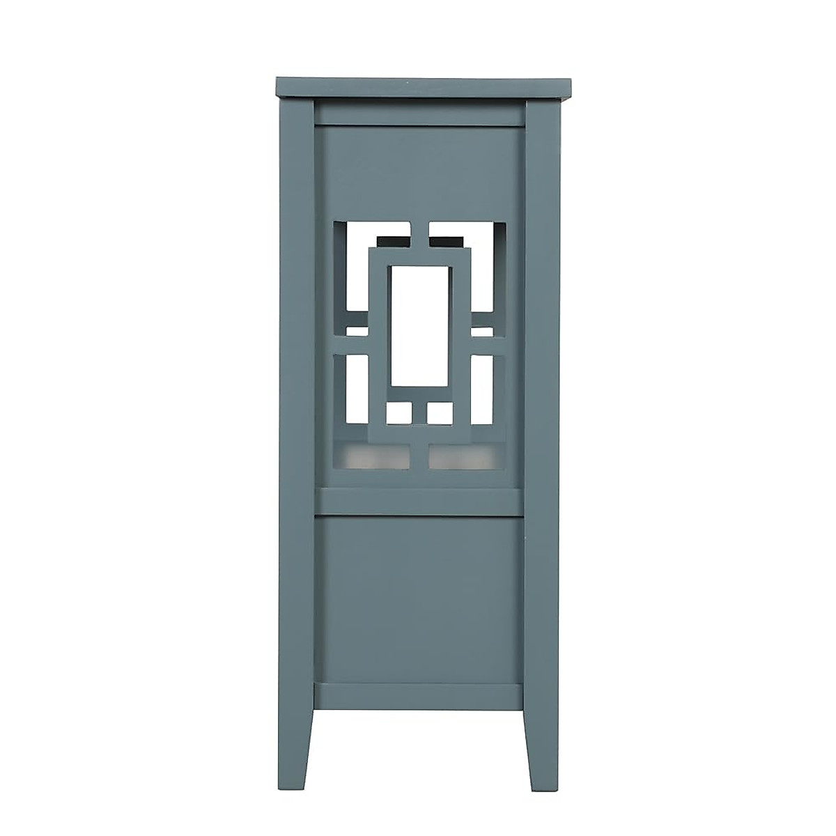 Yone jx je 36'' Farmhouse Pine Wood Console Table Entry Sofa Table with 4 Drawers & 1 Storage Shelf for Entryway Living Room Bedroom Hallway Kitchen (Blue)