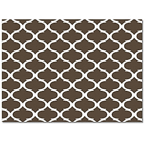 Morocco Plaid Brown Area Rugs, Geometry Art Runner Rugs, Protect Flooring from Scratches and Damages for Living Room Bedroom Room Boy Girl Room Nursery, 6ft x 8ft