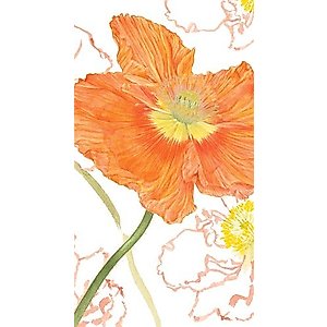 Caspari Guest Towels Paper Hand Towels Bathroom Decor Party Supplies Poppy Field Pk 30