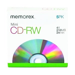 Memorex 4X 8CM Rewritable Pocket CD-rw in Paper Box