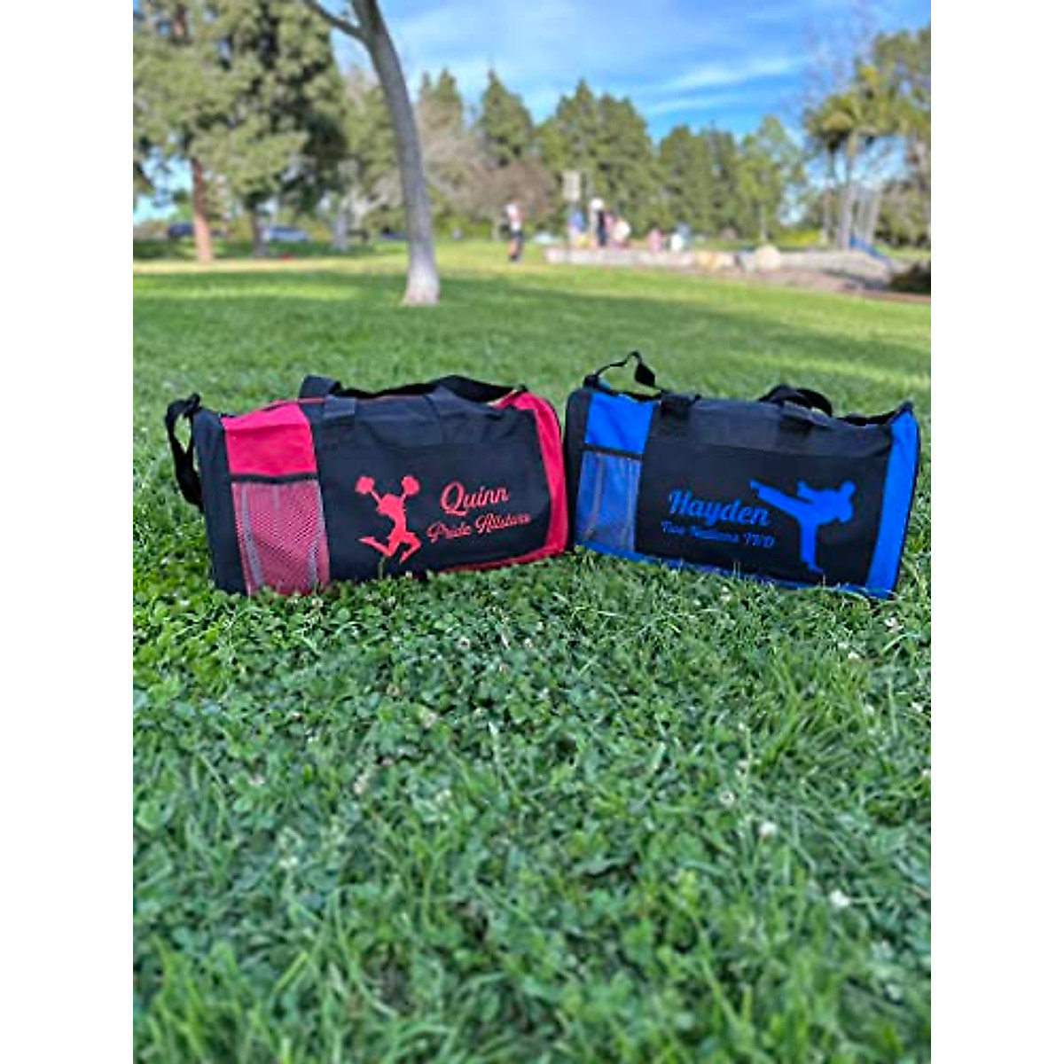 Personalized Kids 18 Inch Sport Duffel Bag With Custom Name & Text - Martial Arts Male