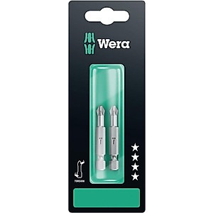 Wera Series 4 851/4 TZ SB Sheet Metal Bit, Phillips 2 (Pack of 2)