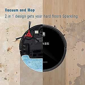imass Robot Vacuum and Mop,2600PA Strong Suction, Wi-Fi Connectivity App Control, Self Charging,Good for Pet Hair, Care Carpet, Hardwood, Tile Floor