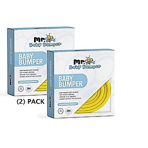 Rubber Bumper for Soft Edge on Baby Walker | 2 Boxes - Protective Foam Cushion [10 Foot Bumper + Extra Adhesive Tape ] Protect Your Toes, Walls, Furniture