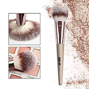 Makeup Brushes, 18 Pcs Professional Premium Synthetic Make Up Brushes, Foundation Powder Concealers Eye Shadows Makeup Brush Set (Champagne Gold)