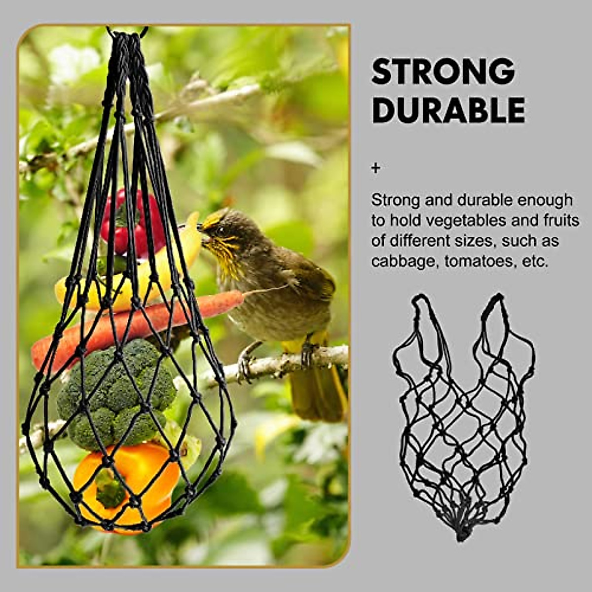 HANABASS Parakeet Toys Tobots Toys Chicken Veggies Skewer Fruit Holder Hanging Feeder Toy for Hens Chicken Large Birds Parrot Goose Duck Pet Treating Tool Black Chicken Supplies Parrot Toys