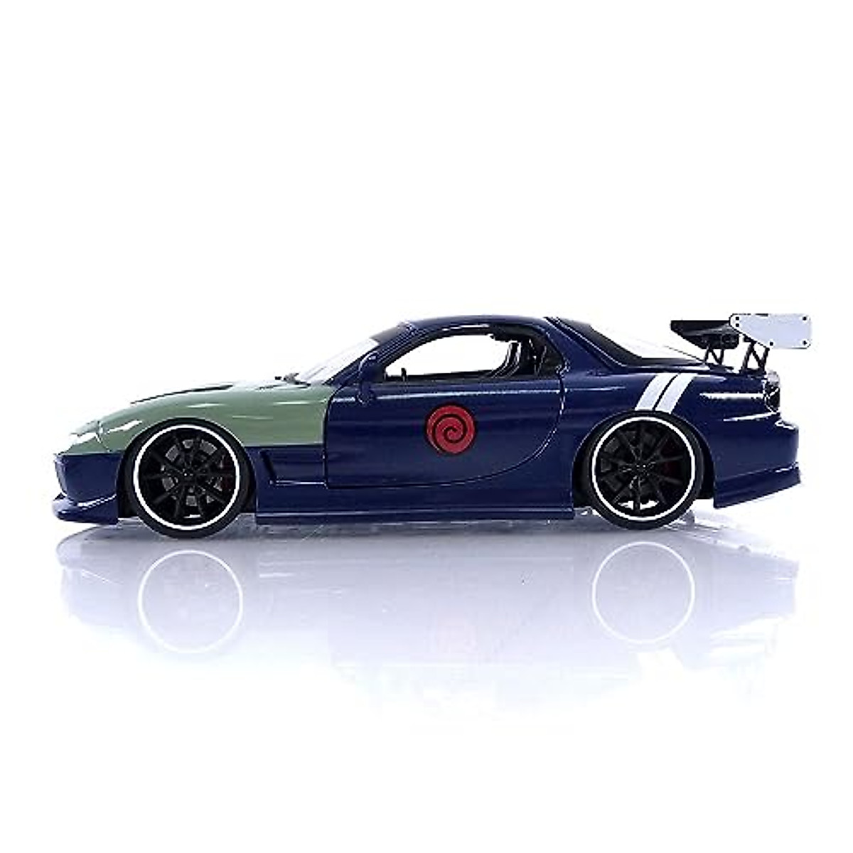 Jada Toys Naruto 1:24 1995 Mazda RX-7 Die-Cast Car & 2.75" Kakashi Hatake Figure, Blue,Green