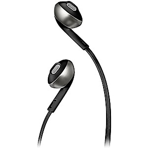 JBL T205BT Wireless in-Ear Headphones with Three-Button Remote and Microphone (Silver)