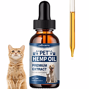 Hemp Oil for Dogs Cats -1 Pack - Relieves Anxiety and Promotes Appetite-Hiр & Jоint Suppоrt Skin Hеalth-Pet Hemp Oil Drops A121