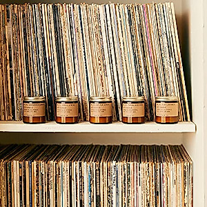 P.F. Candle Co. Teakwood & Tobacco Classic Mini Scented Soy Wax Travel Candle (Pack of 2) (3.5 oz) 20-25 Hour Burn Time, Cotton Wick, Amber Glass Jar