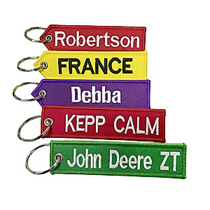 QJS PATCH Customzied Keychain,Personalized Key chain,Key Ring Accessories for Motorcycles, Scooters, Cars and Gifts