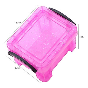 Sevenfly Family Plastic Storage Bin with Lid Medicine Box Lockable Container ​for Toy Desktop Jewelry Accessory Drawer Or Kitchen,Purple