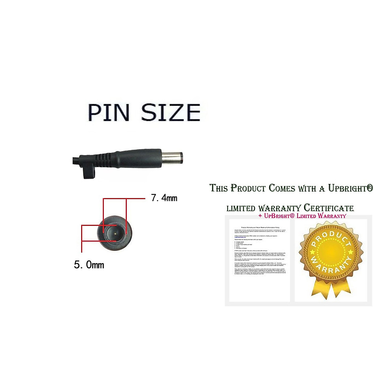 UpBright New 19.5V AC/DC Adapter Compatible with Dell S2415H S2715H P2314T P2314Tt P2714T S2317HJ LED LCD Monitor 19.5VDC DC19.5V Power Supply Cord Cable Charger PSU