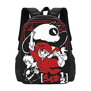 DHOUTSL Backpacks Ranma Anime ½ Laptop Backpack Unisex Multipurpose Double Shoulder Bag for Camping Travle Work Hiking Gifts